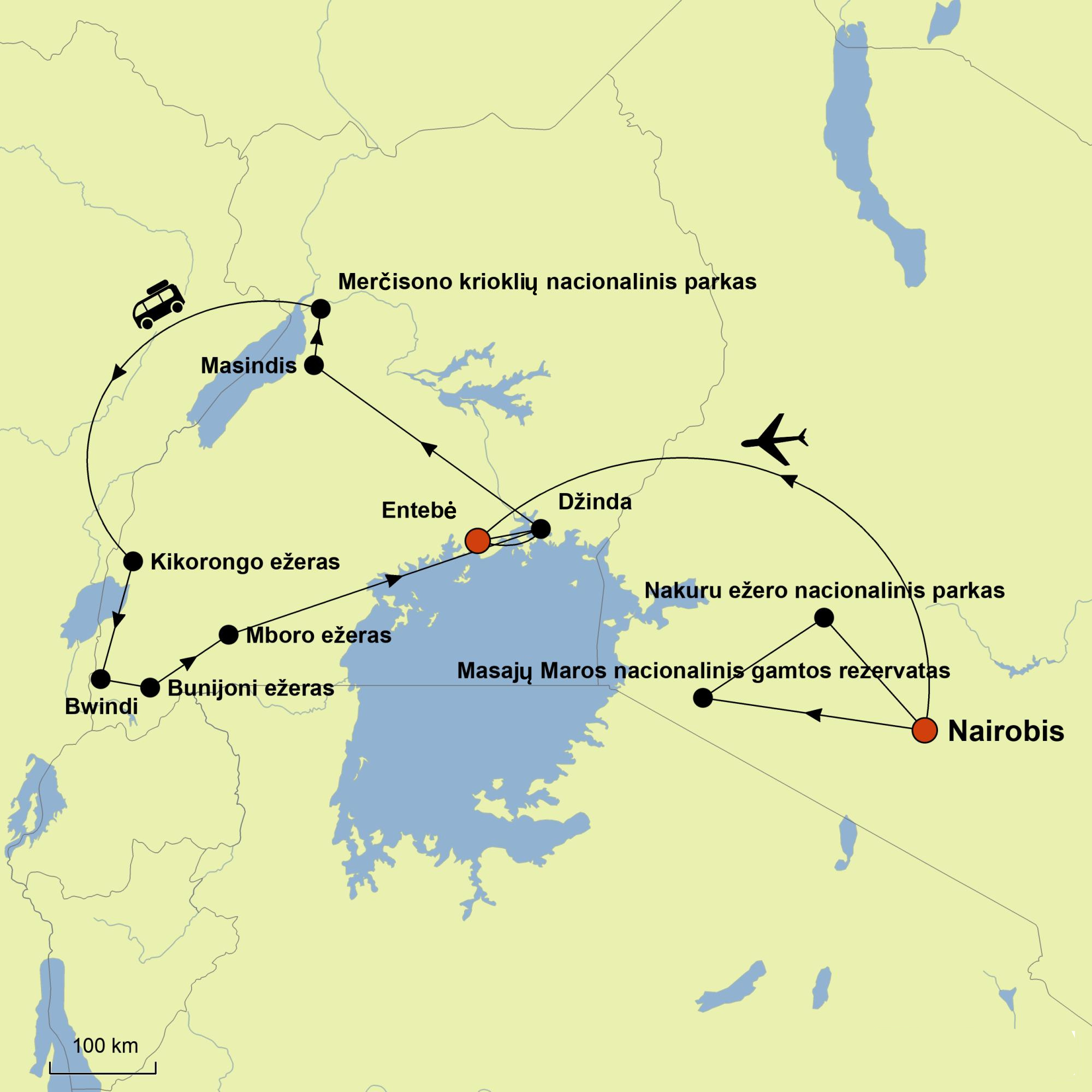Kenija ir Uganda: kalnų gorilos bei laukinė Afrikos gyvūnija ...